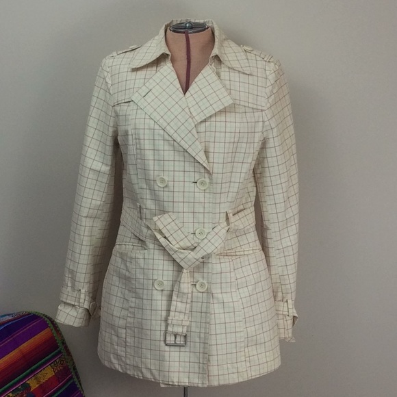 Express | Jackets & Coats | Express Plaid Trench Coat | Poshmark